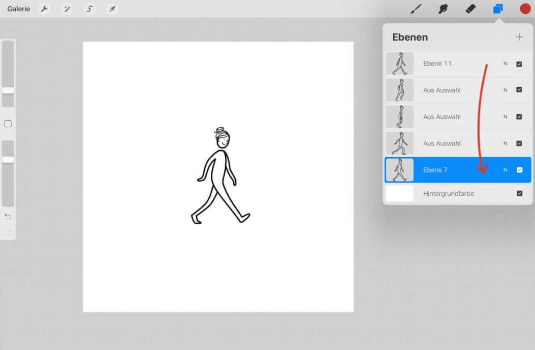 Animierte Gifs in Procreate erstellen und in Instagram posten