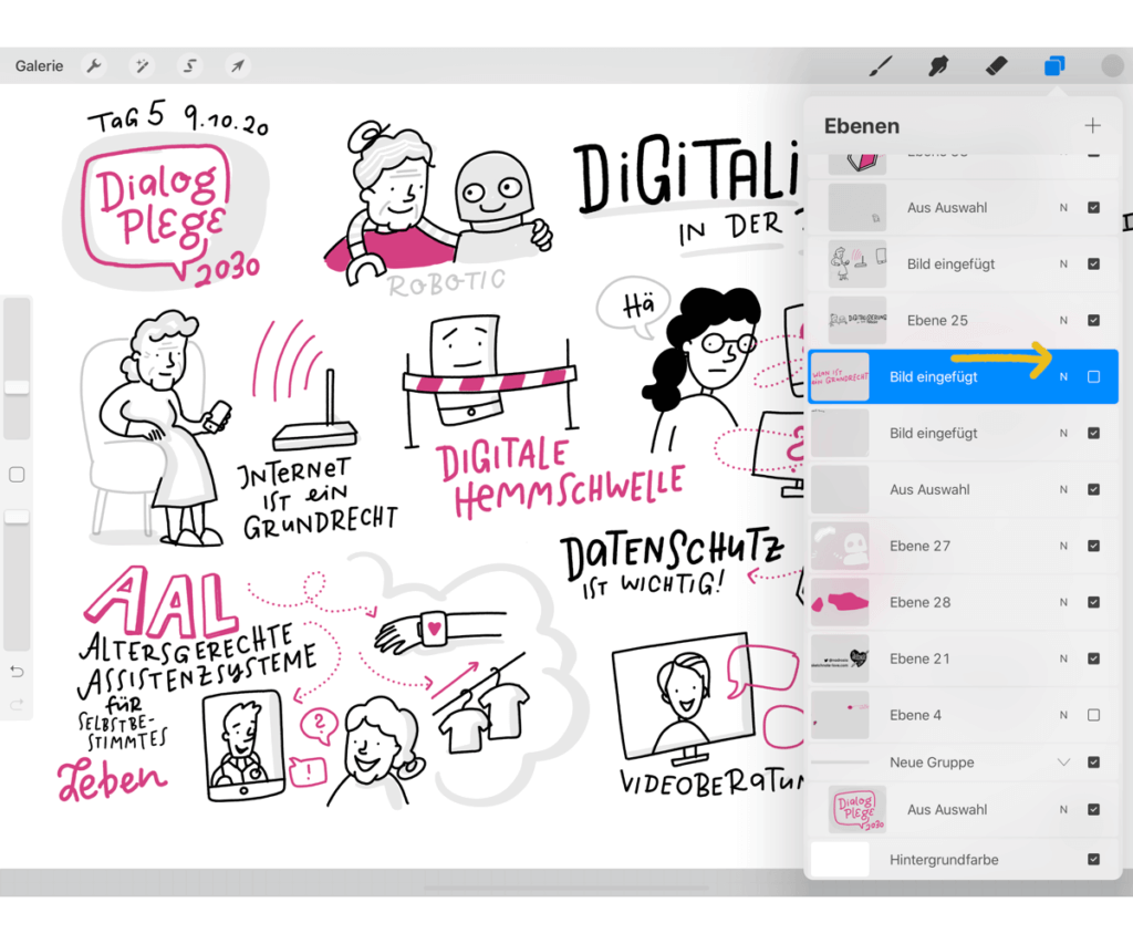 Die besten Procreate App Features für Sketchnotes - Sketchnote Love