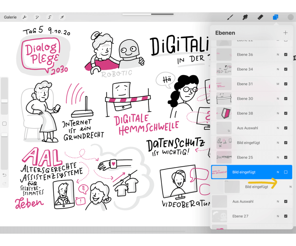 Die besten Procreate App Features für Sketchnotes - Sketchnote Love
