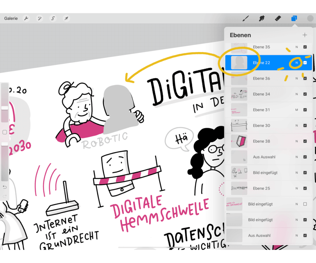 Die besten Procreate App Features für Sketchnotes - Sketchnote Love